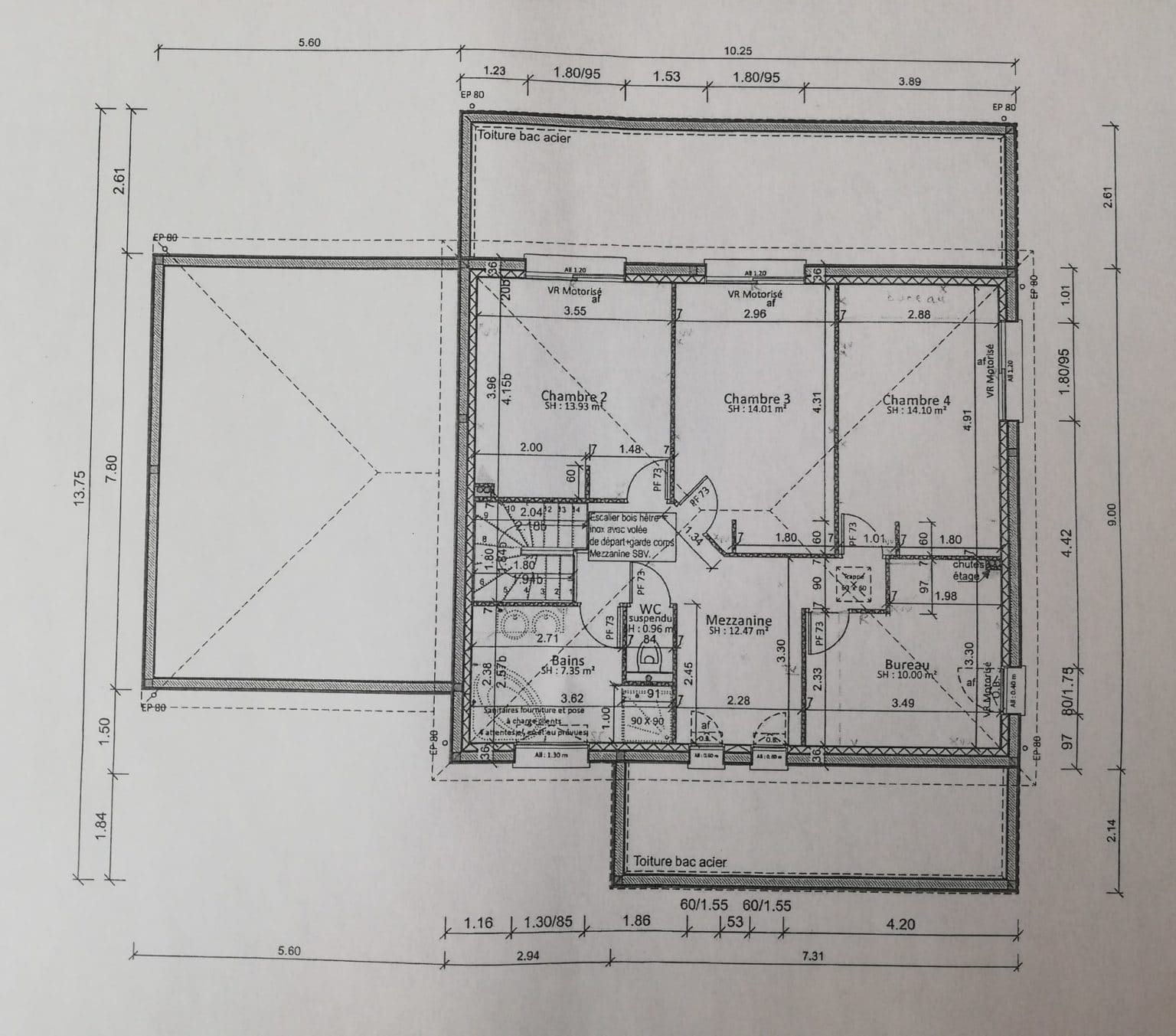 Plan maison 180m2 : plan RDC, étage et vues extérieures