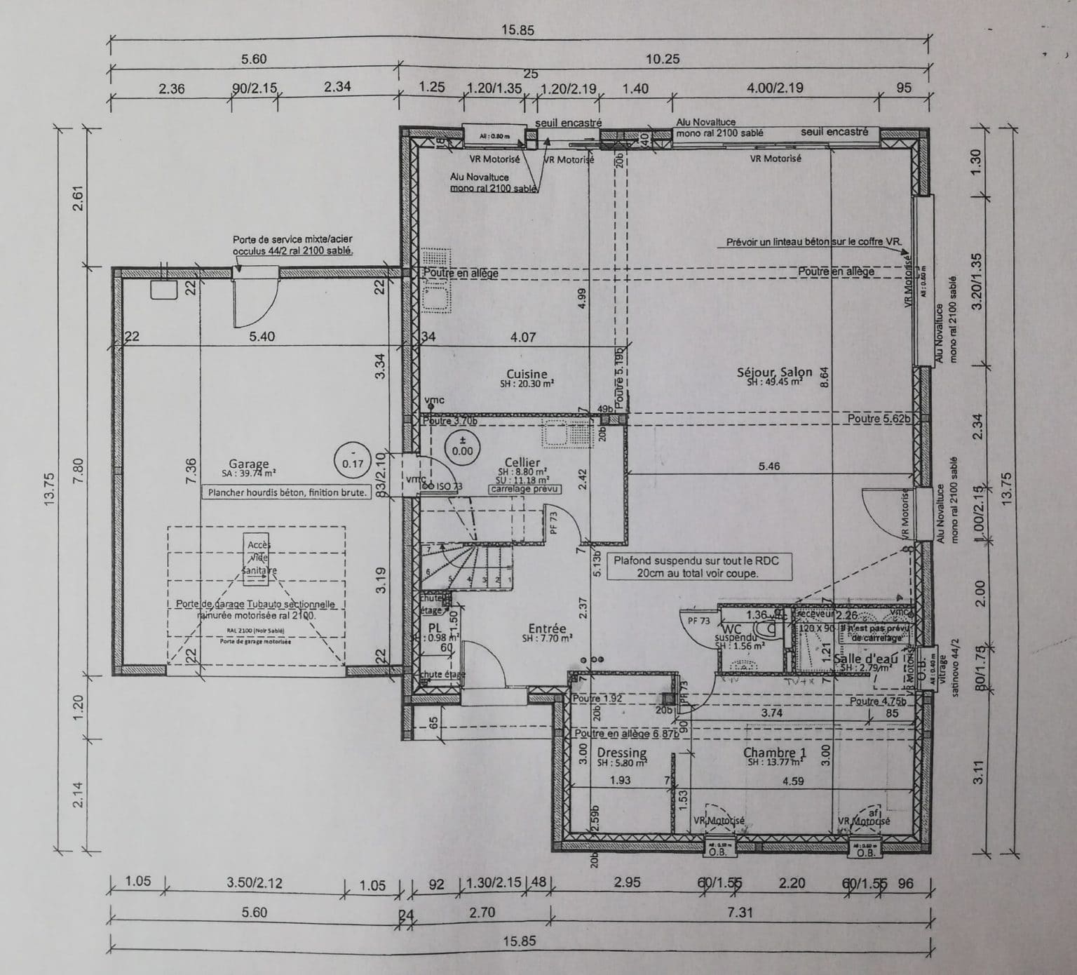 Plan maison 180m2 : plan RDC, étage et vues extérieures